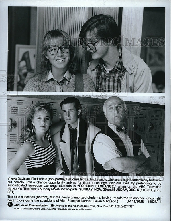 1987 Press Photo Viveka Davis and Todd Field in Foreign Exchange ...