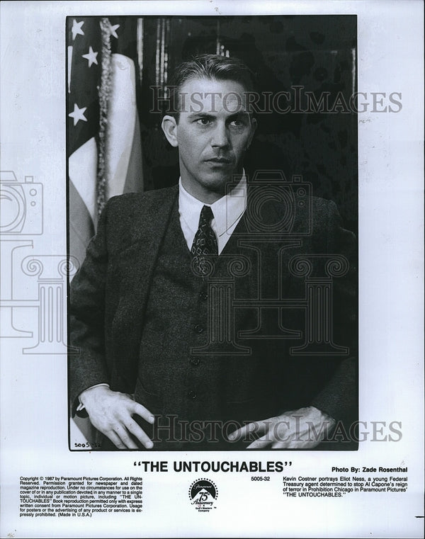 1987 Press Photo Movie The Untouchables Kevin Costner - Historic Images
