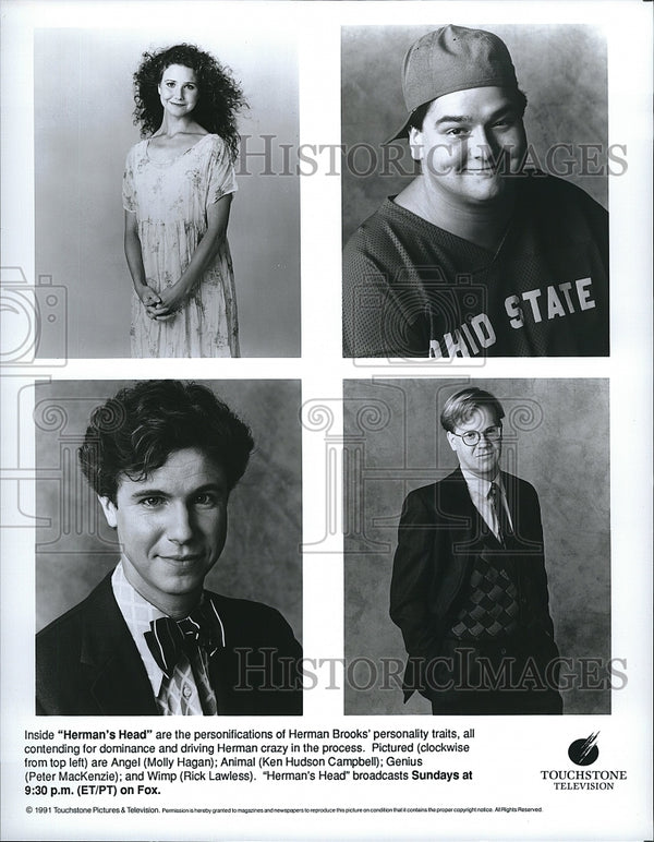 1991 Press Photo Molly Hagan Ken Campbell Peter MacKenzie Rick Lawless ...