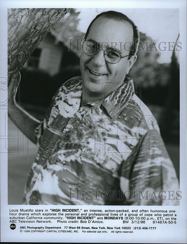 1996 Press Photo Louis Mustillo American Actor High Incident Drama TV ...