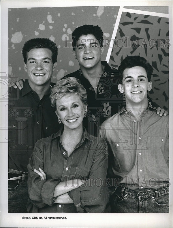 1990 Press Photo Actor Jason Bateman, Danny Ponce, Sandy Duncan, Jeremy ...