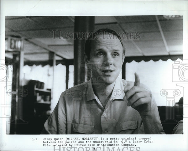 1982 Press Photo Michael Moriarty in the film "Q" - Historic Images