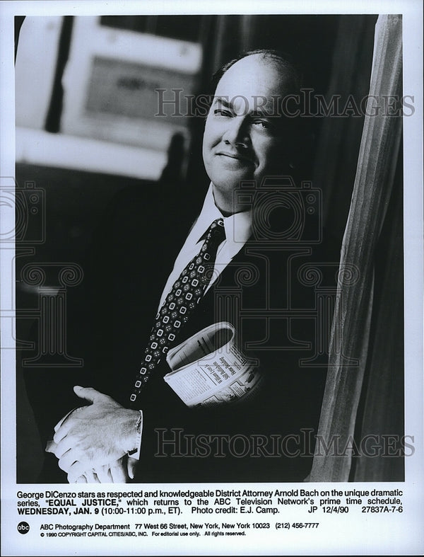 1990 Press Photo George DiCenzo Stars In "Equal Justice" - Historic Images