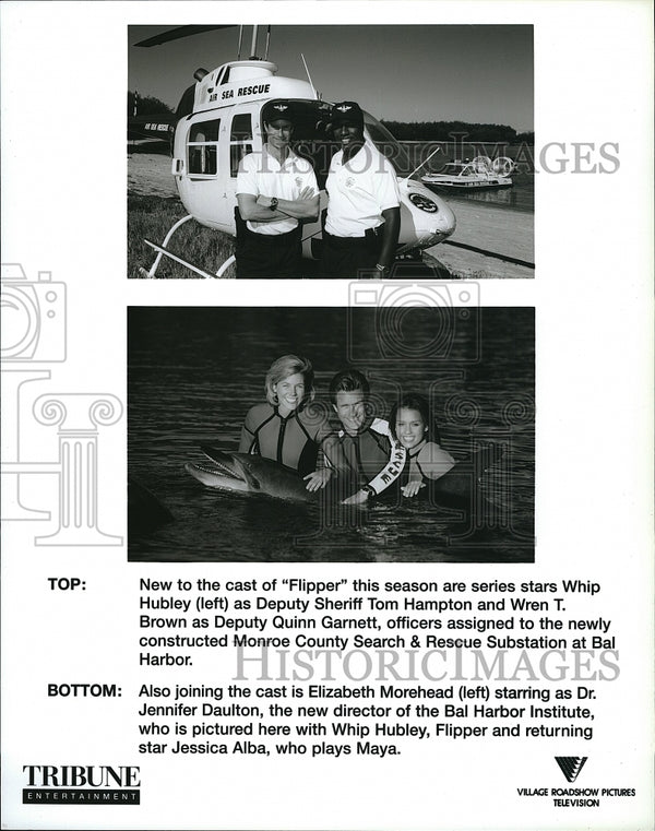 Press Photo Jessica Alba Whip Hubley Elizabeth Morehead Flipper Cast TV ...