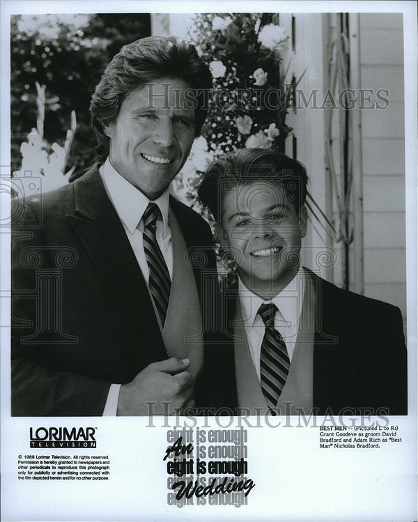 1989 Press Photo Grant Goodeve Actor Adam Rich Eight Is Enough Wedding ...
