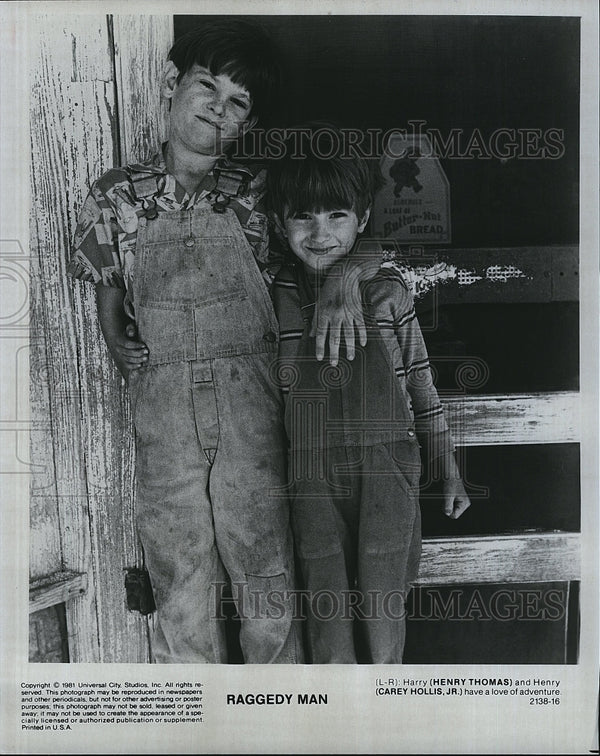 1981 Press Photo Henry Thomas Actor Carey Hollis Jr Raggedy Man Movie ...