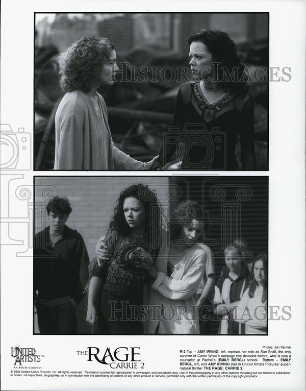 1999 Press Photo Amy Irving American Actress Emily Bergl Rage Carrie 2 ...