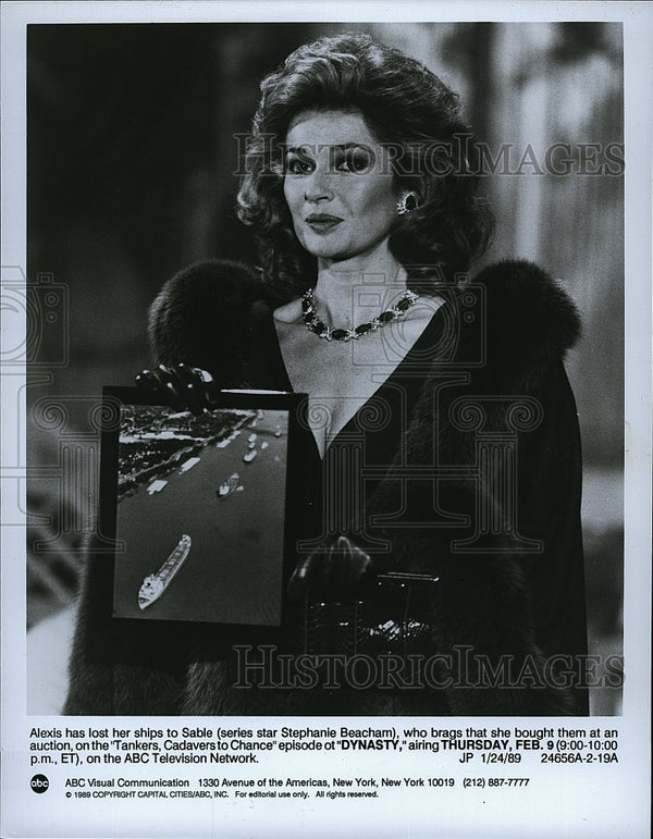 1989 Press Photo Stephanie Beacham American Actress Dynasty Drama TV ...