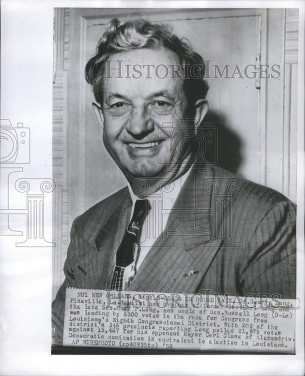 1952 Press Photo Dr George Long Sen Russell Dentist - Historic Images