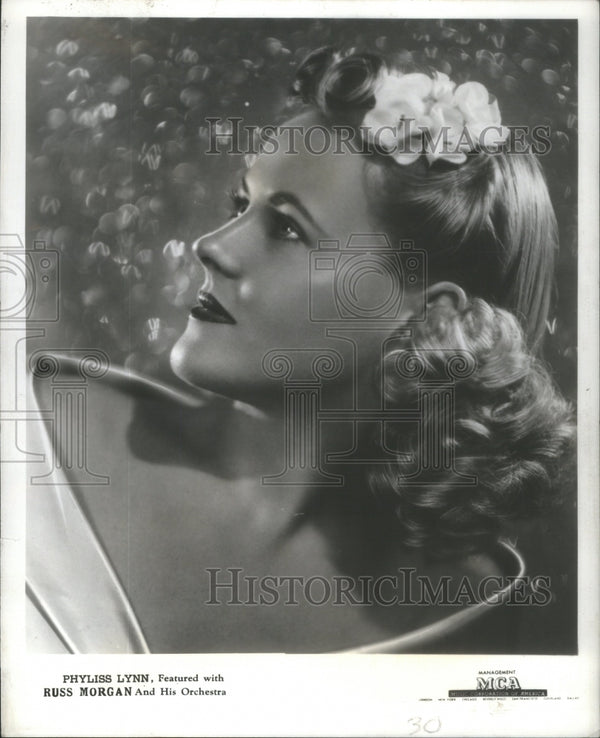 1941 Press Photo Phyllis Lynne blonde socialite Russ Morgan vocalist ...