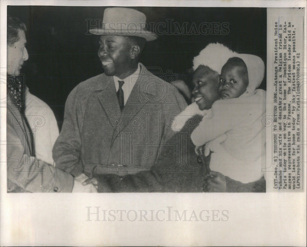 1961 Press Photo Katang President Moise Tshombe - Historic Images