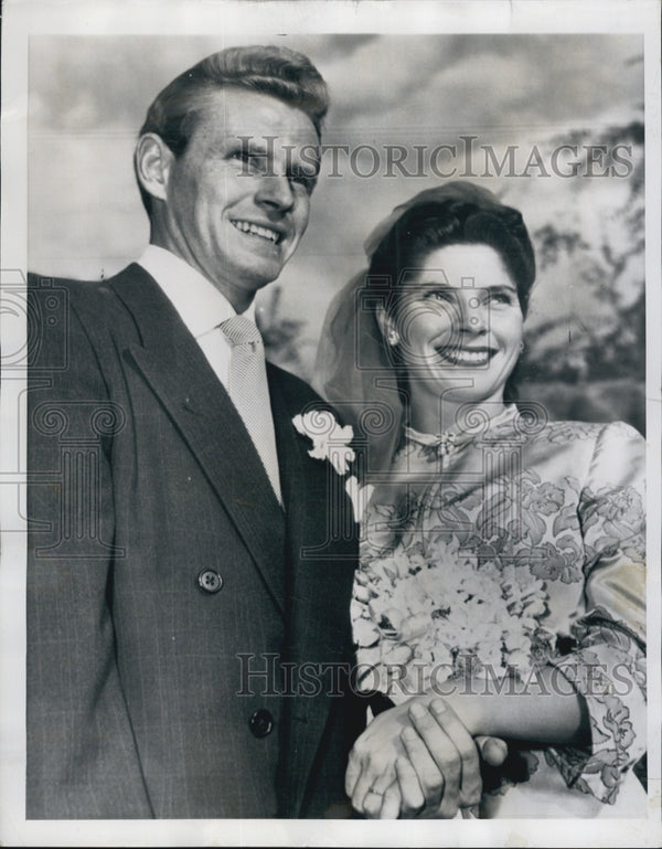 1949 Press Photo Actor Paul Livermore & Peggy Murray wedding - Historic ...