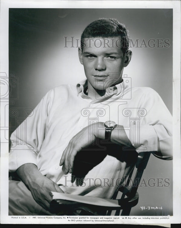 1957 Press Photo Actor James MacArthur for "The Young Stranger ...
