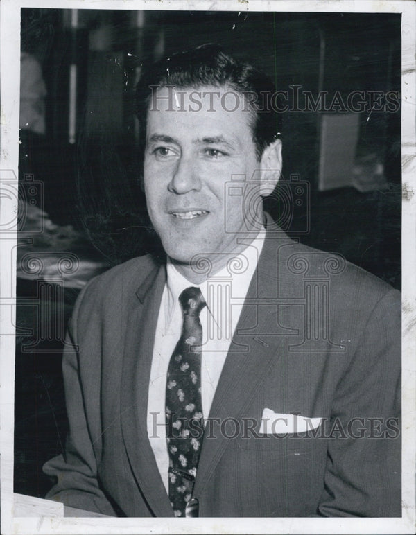 1956 Press Photo WHDH disc jockey, Bob Clayton - Historic Images