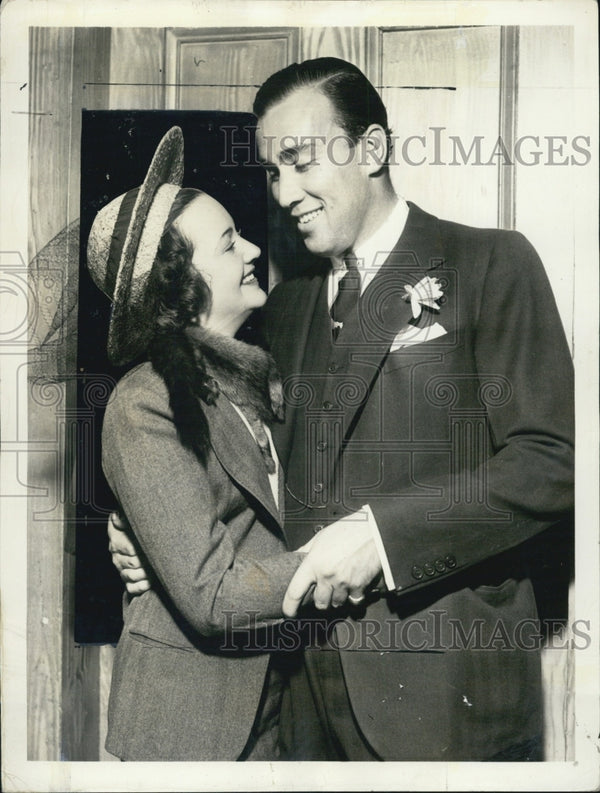 1937 Press Photo Arlene Judge & husband Daniel Topping - Historic Images
