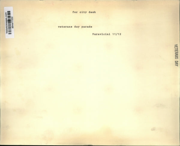 Press Photo Veterans Day Parade Color Guard with Flags - abna17222 ...