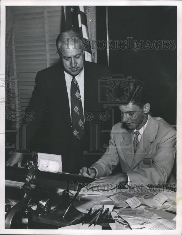 1951 Press Photo AL Governor Gordon Persons, Boys! State Governor Milan ...
