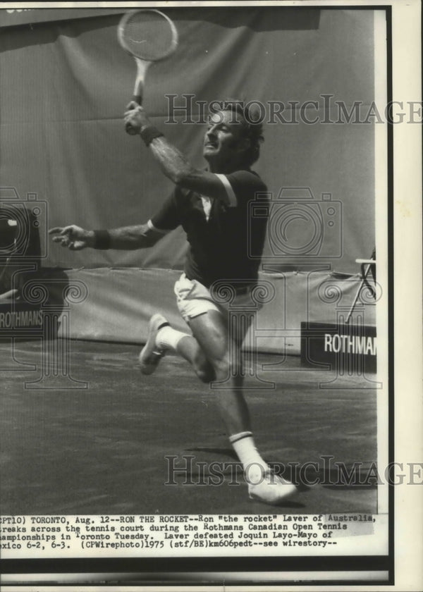 1975 Press Photo Toronto-Rod Laver at the Rothmans Canadian Tennis Cha ...