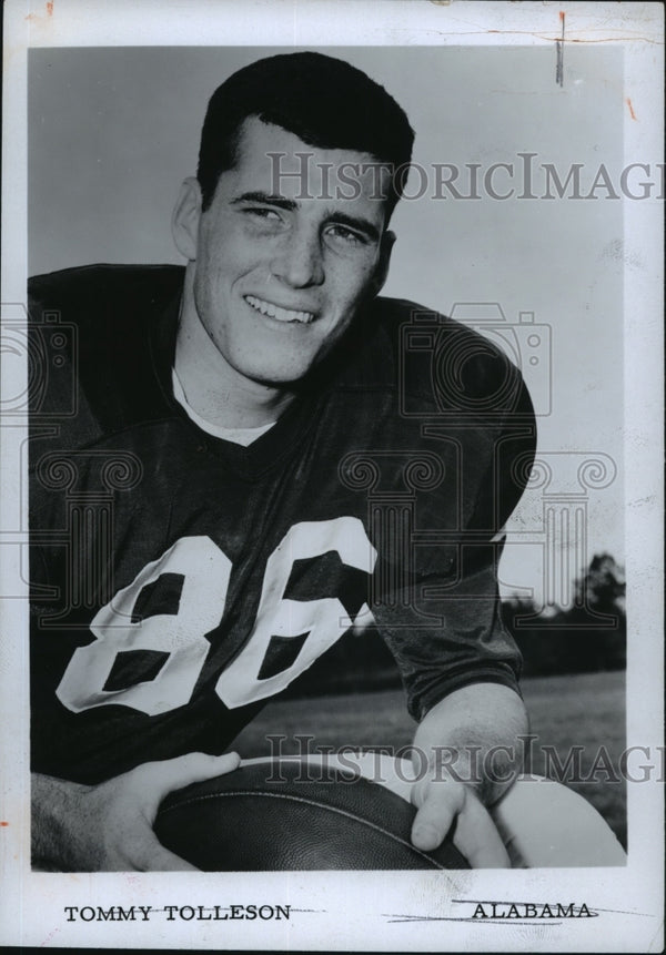 1966 Press Photo Tommy Tolleson, football player, Alabama - abns06965 ...