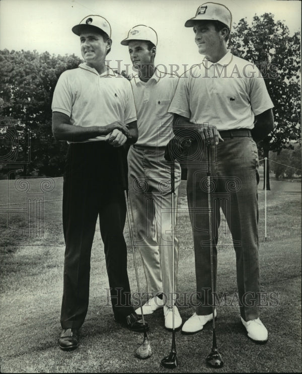 1966 Press Photo Golfers Walter Wood, Mac McLendon and Alfred Johns ...