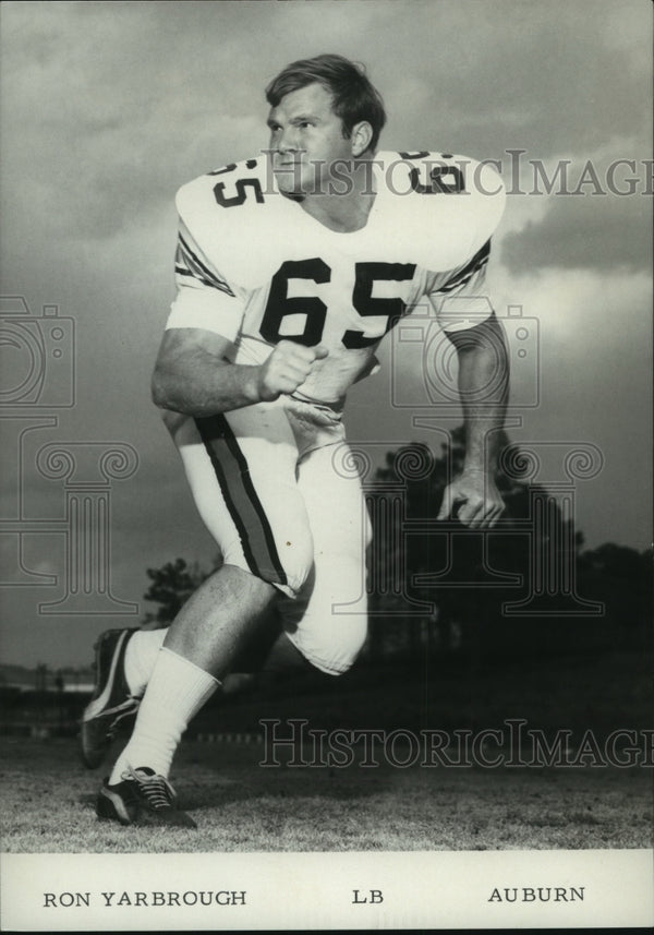 1969 Press Photo Auburn Linebacker Football Player Ron Yarbrough, Spor ...