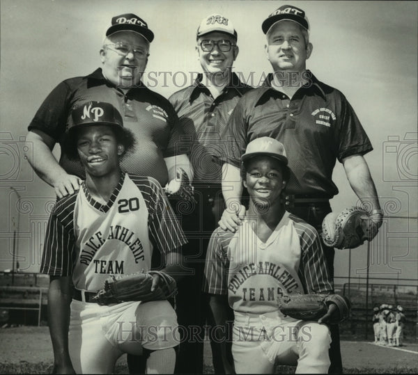 1978 Press Photo Police Athletic Teams Baseball Players and Coaches at ...