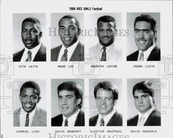 1988 Press Photo Rice University football head shots - afa11156 ...