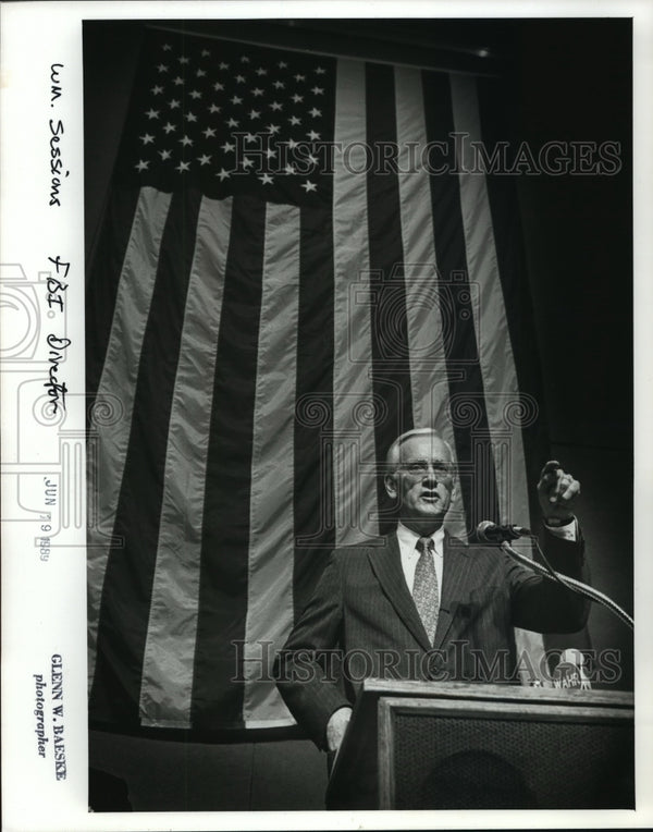 1989 Press Photo William Sessions, Judge and FBI Director - Historic Images