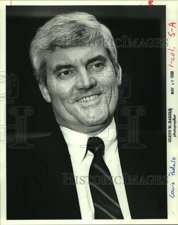 1988 Press Photo Louis Padulo, President of University of Alabama ...