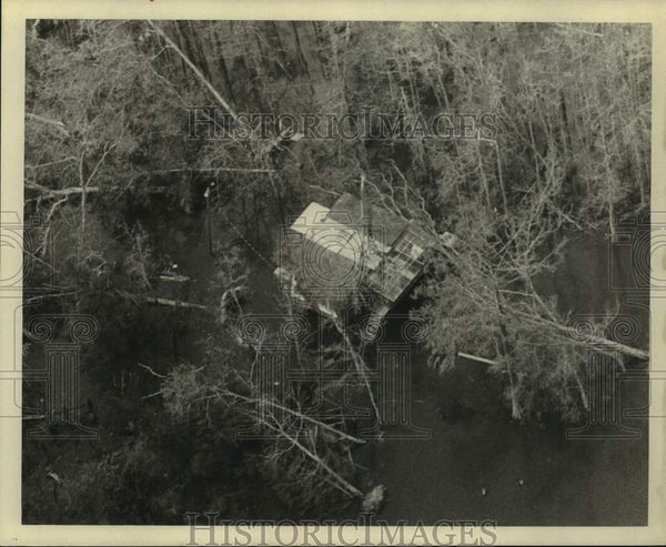 1979 Press Photo Aerial View of damage made to home after Hurricane ...