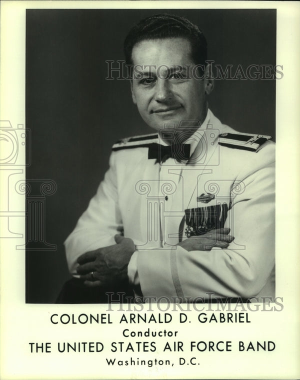 1981 Press Photo Colonel Arnald D. Gabriel, Conductor, The U.S. Air ...