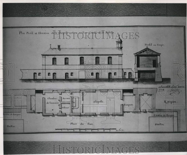 1961 Press Photo Architect layout drawing of Fort Conde - amra10372 ...