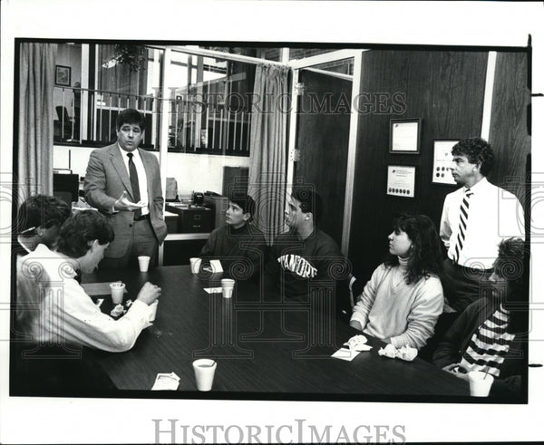 1988 Press Photo Principal Larry Catalano and Principal Falls James ...