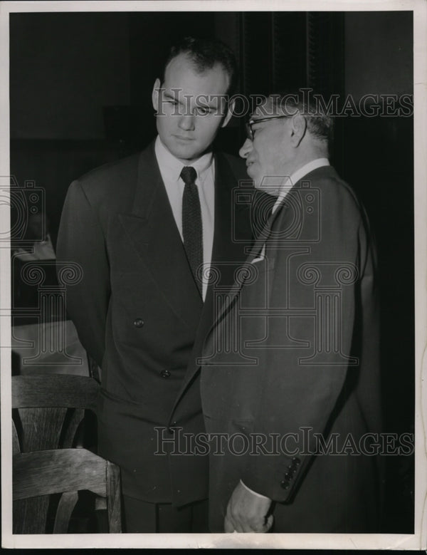 1954 Press Photo Attorney Fred Garmone and Dr. Sam Sheppard at trial ...