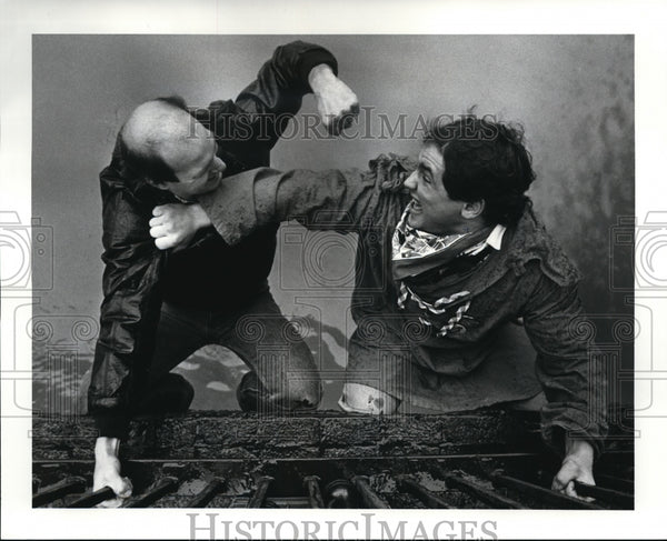 1986 Press Photo Stuntmen Ted Batchelor - cvb18082 - Historic Images