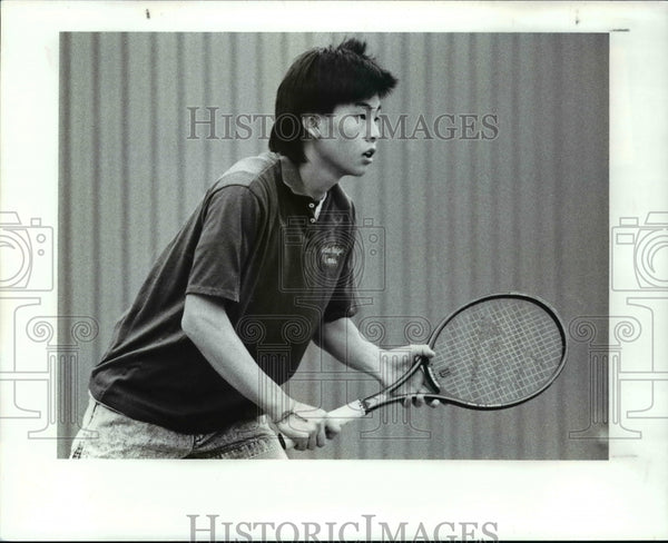1989 Press Photo North Ridge Racquet Club. Mike Shin of Lake Ridge ...