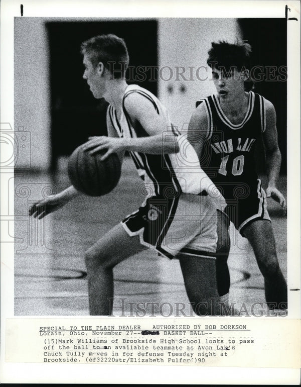 1990 Press Photo Mark Williams of Brookside High School vs Avon Lake's ...