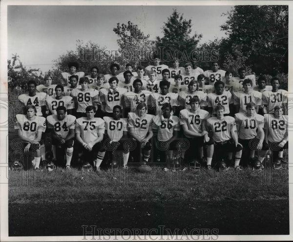 1971 Press Photo Akron North High Football team members - Historic Images
