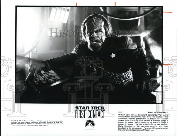 1996 Press Photo Michael Dorn as Lt. Commander Worf in Star Trek First ...