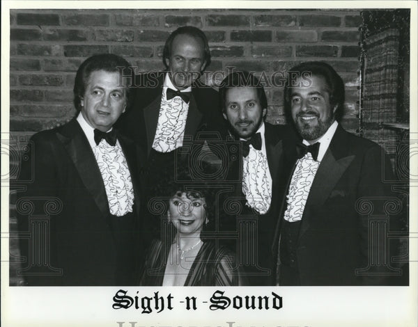 1985 Press Photo Domenic Di Blasio, Key Traylor, Frank Soria of Sight-n ...