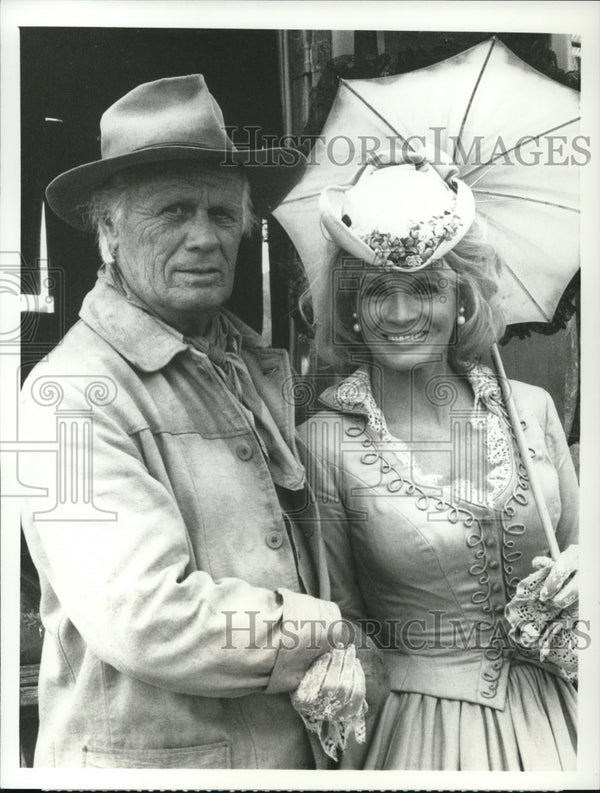 1987 Press Photo Richard Widmark and Angie Dickerson in Once Upon A ...