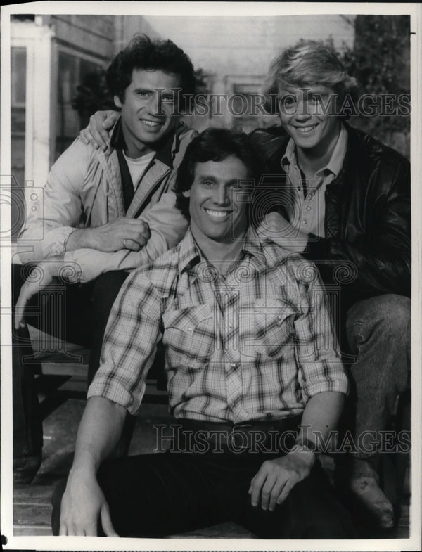 1983 Press Photo Tom Wopat Randy Hamilton and John Schneider in Dukes ...