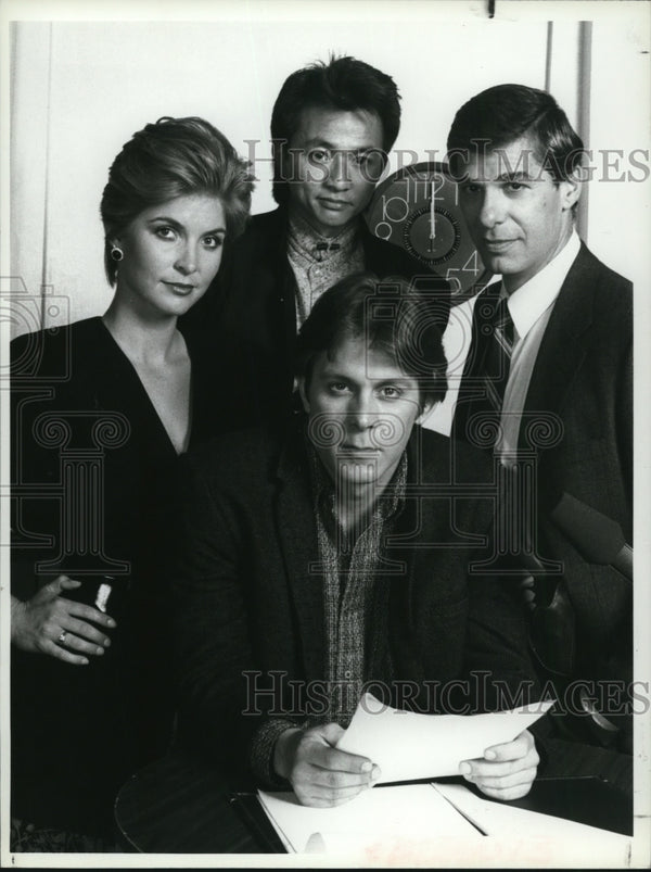 1988 Press Photo Gary Cole Wendy Kilbourne Dennis Dun and Arthur Taxier ...
