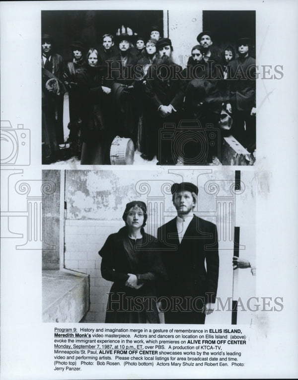1987 Press Photo Mary Schulz & Robert Een in Alive From Off Center ...