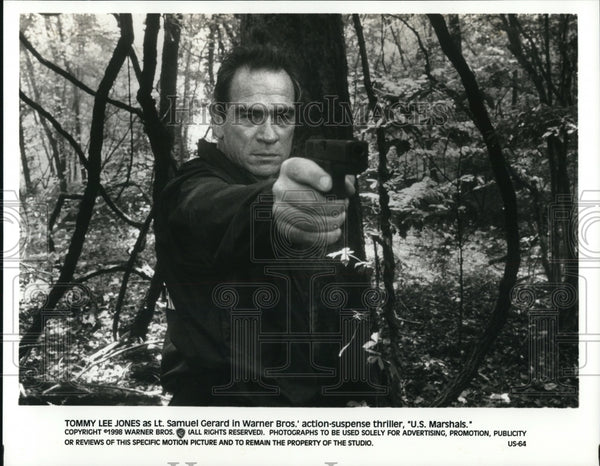 1998 Press Photo Tommy Lee Jones as Lt. Samuel Gerard in U.S. Marshals ...