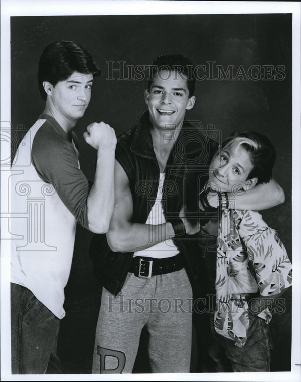 1991 Press Photo William Gallo, Matthew Perry & Demian Slade in Second ...