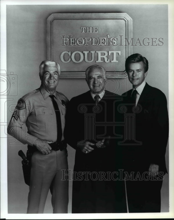 Press Photo Joseph A. Wapner, Rusty Burrell, Jack Harrell of The People ...