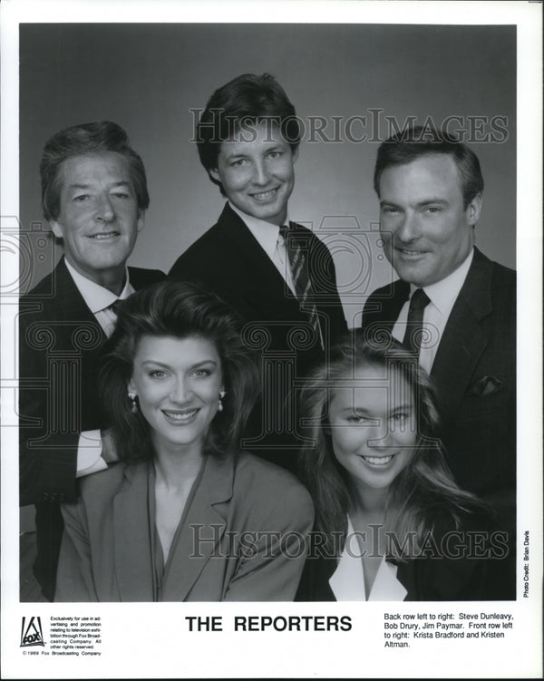 1989 Press Photo The Reporters Steve Dunleavy Bob Dury Jim Paymar ...