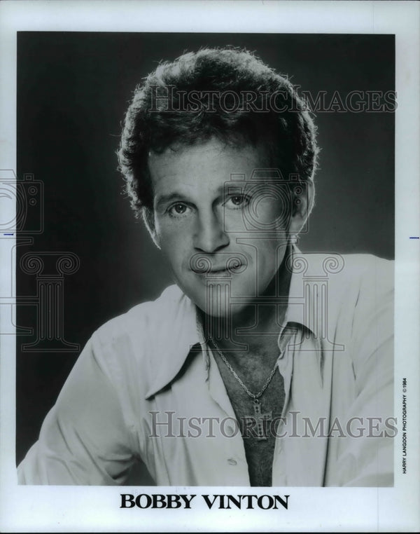 1984 Press Photo Singer Bobby Vinton - Historic Images