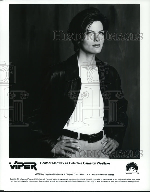 Press Photo Heather Medway as Detective Cameron Westlake-Viper ...